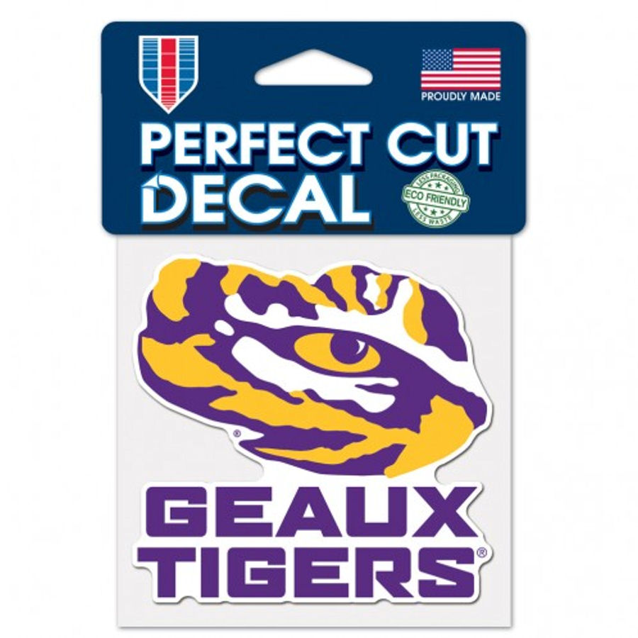 Louisiana State University LSU Tigers Geaux Tigers Slogan - 4x4 Die Cut ...