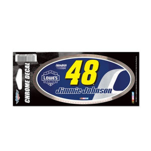 Jimmie Johnson #48 Lowes Racing - 3x7 Oval Chrome Decal at Sticker Shoppe