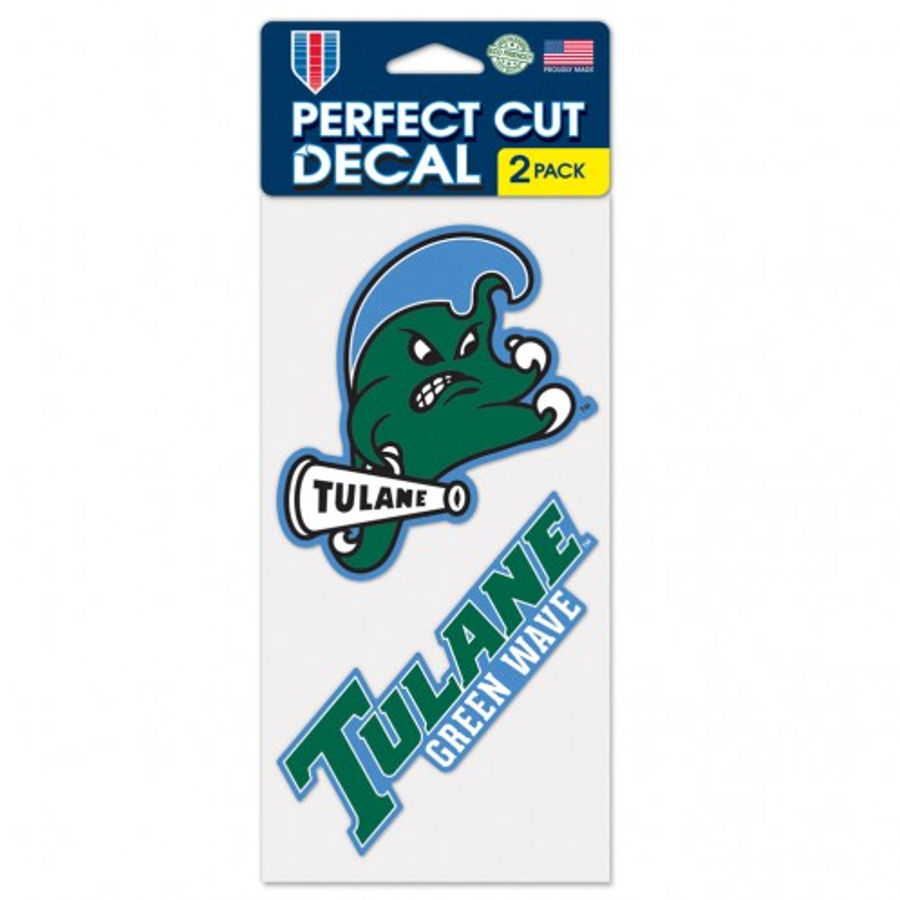 Tulane University Green Wave - Set of Two 4x4 Die Cut Decals at Sticker ...