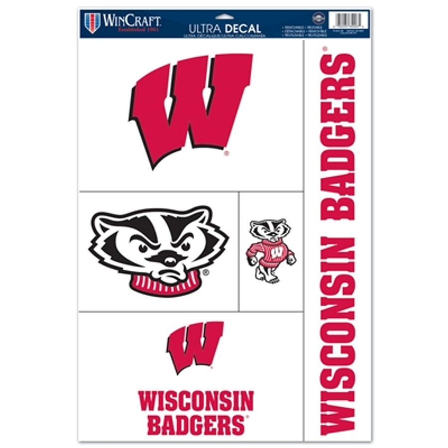 University Of Wisconsin Badgers - Set of 5 Ultra Decals at Sticker Shoppe