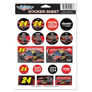 Jeff Gordon #24 - 5x7 Sticker Sheet at Sticker Shoppe