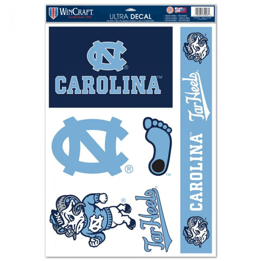 University Of North Carolina Tar Heels - Set Of 5 Ultra Decals at ...