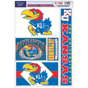 University Of Kansas Jayhawks - Set of 5 Ultra Decals at Sticker Shoppe