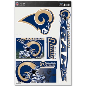 St. Louis Rams - Set of 5 Ultra Decals at Sticker Shoppe
