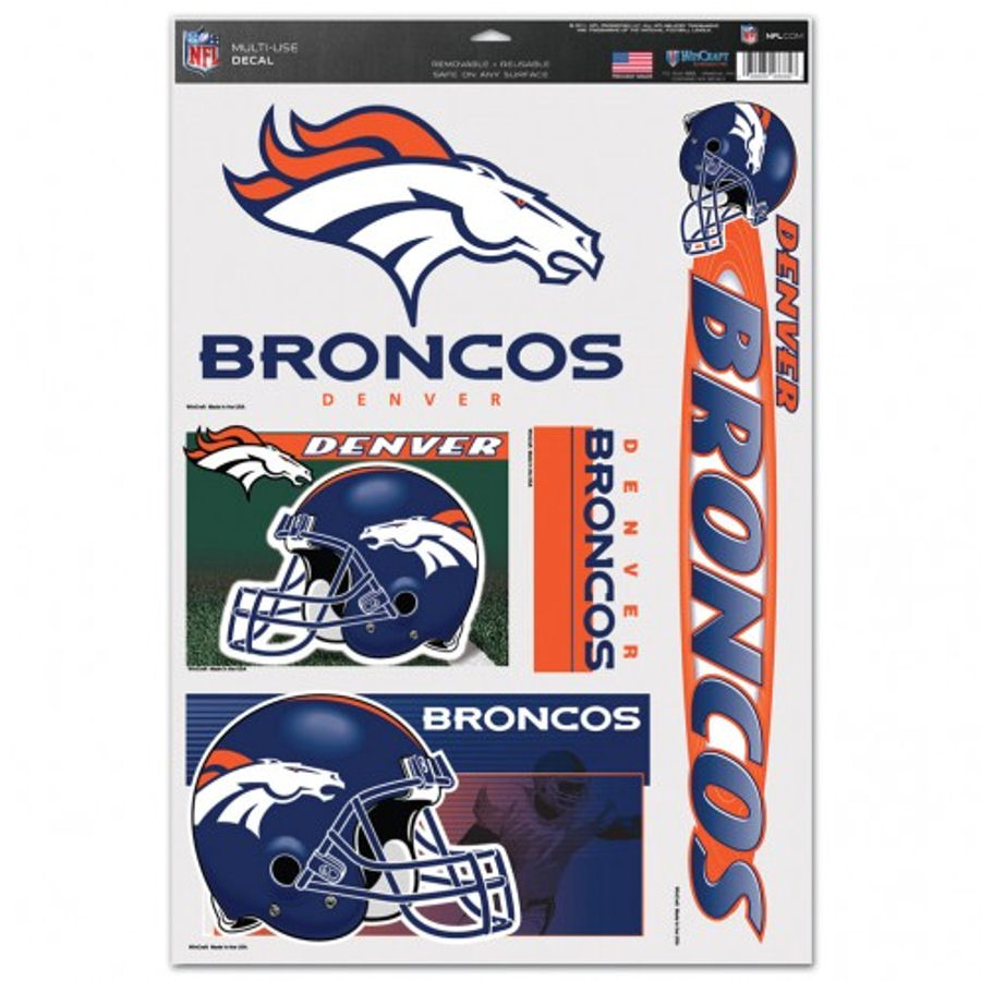 Denver Broncos - Set of 5 Ultra Decals at Sticker Shoppe