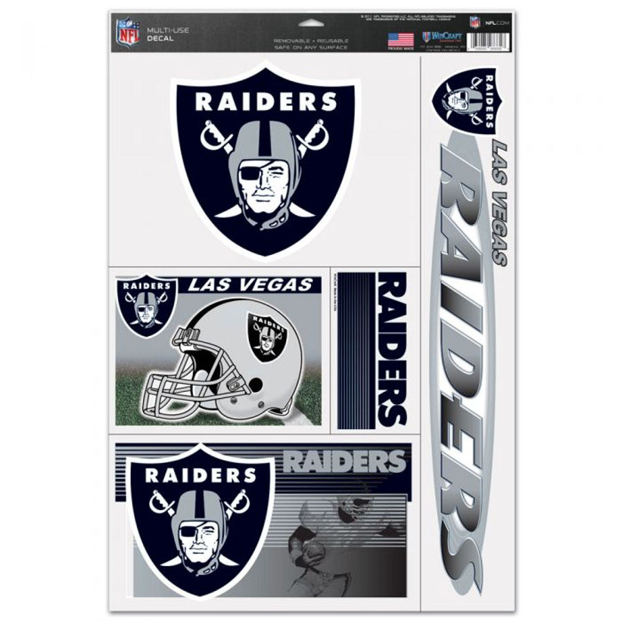 Las Vegas Raiders - Set of 5 Ultra Decals at Sticker Shoppe