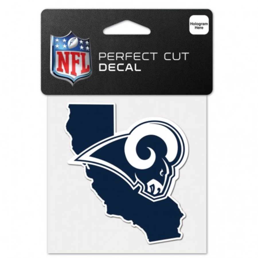 Los Angeles Rams Home State California - 4x4 Die Cut Decal at Sticker ...