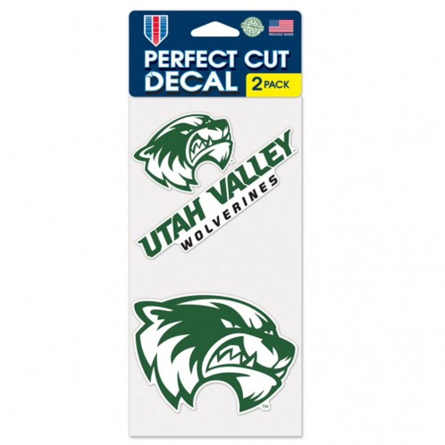 Utah Valley University Wolverines - Set of Two 4x4 Die Cut Decals at ...