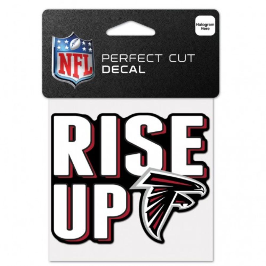 Atlanta Falcons Rise Up Slogan - 4x4 Die Cut Decal at Sticker Shoppe
