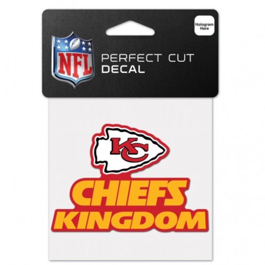 Kansas City Chiefs Kingdom Slogan - 4x4 Die Cut Decal at Sticker Shoppe
