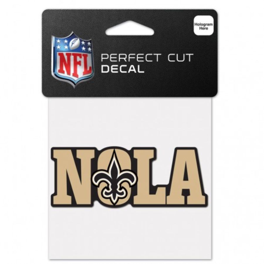 New Orleans Saints NOLA Slogan - 4x4 Die Cut Decal at Sticker Shoppe