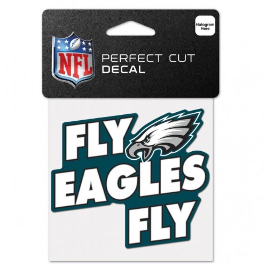 Philadelphia Eagles Fly Eagles Fly Slogan - 4x4 Die Cut Decal at ...