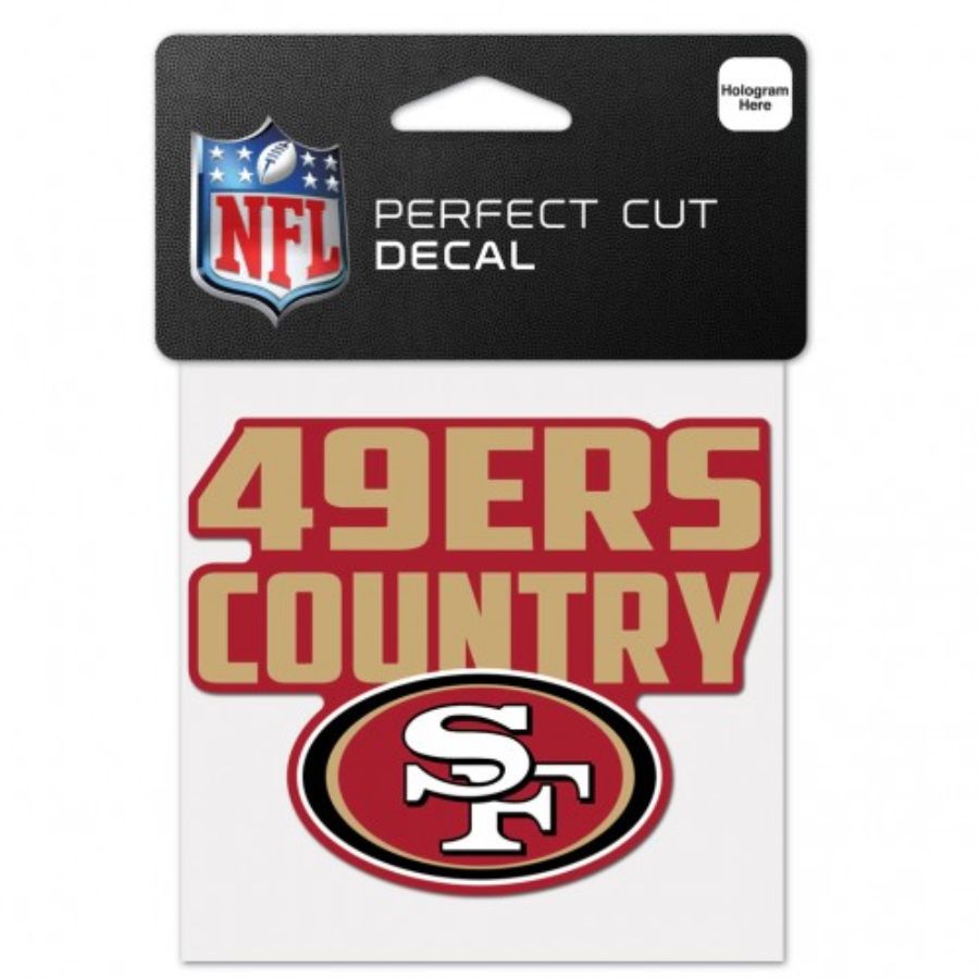 San Francisco 49ers Country Slogan - 4x4 Die Cut Decal at Sticker Shoppe