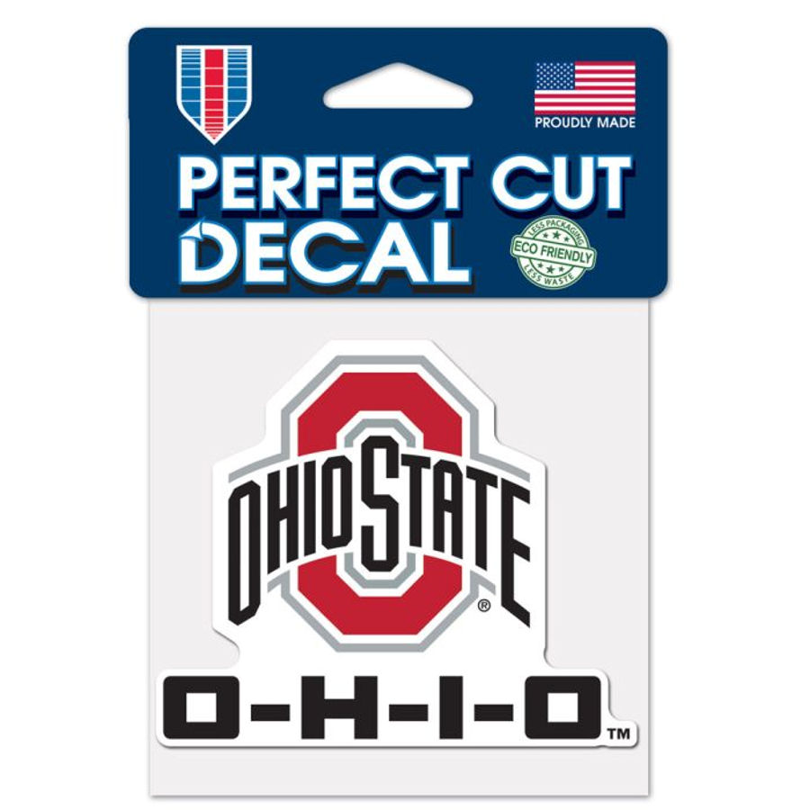 Ohio State University Buckeyes O-H-I-O Slogan - 4x4 Die Cut Decal at ...