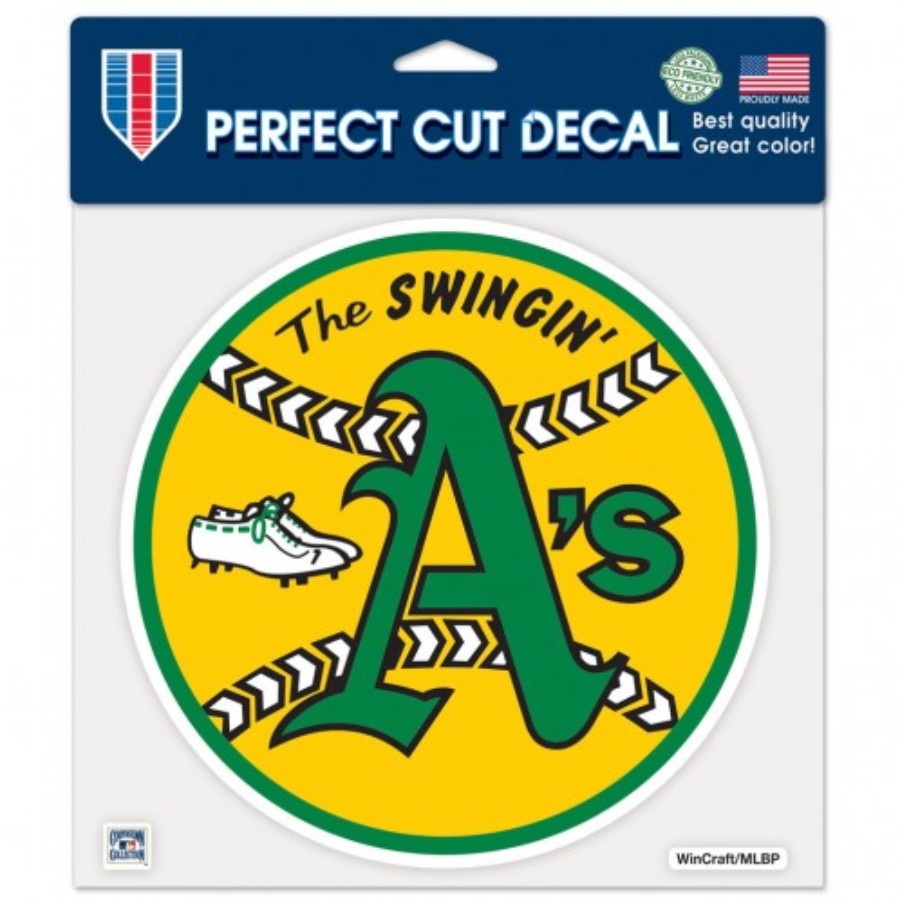 Oakland Athletics A's Retro Cooperstown Logo - 8x8 Full Color Die Cut ...