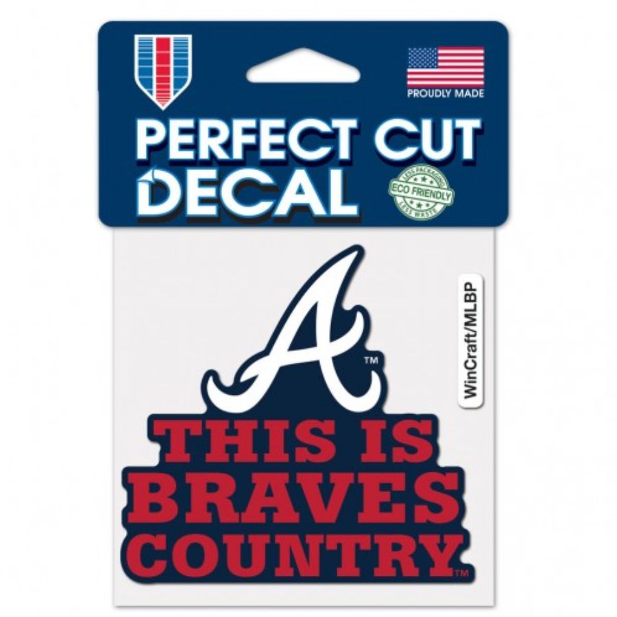 Atlanta Braves This Is Braves Country Slogan - 4x4 Die Cut Decal at ...