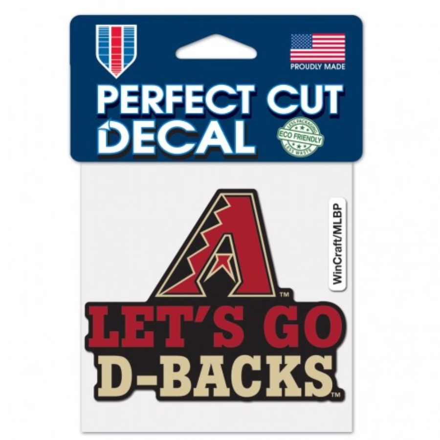 Arizona Diamondbacks Let's Go D-Backs Slogan - 4x4 Die Cut Decal at ...