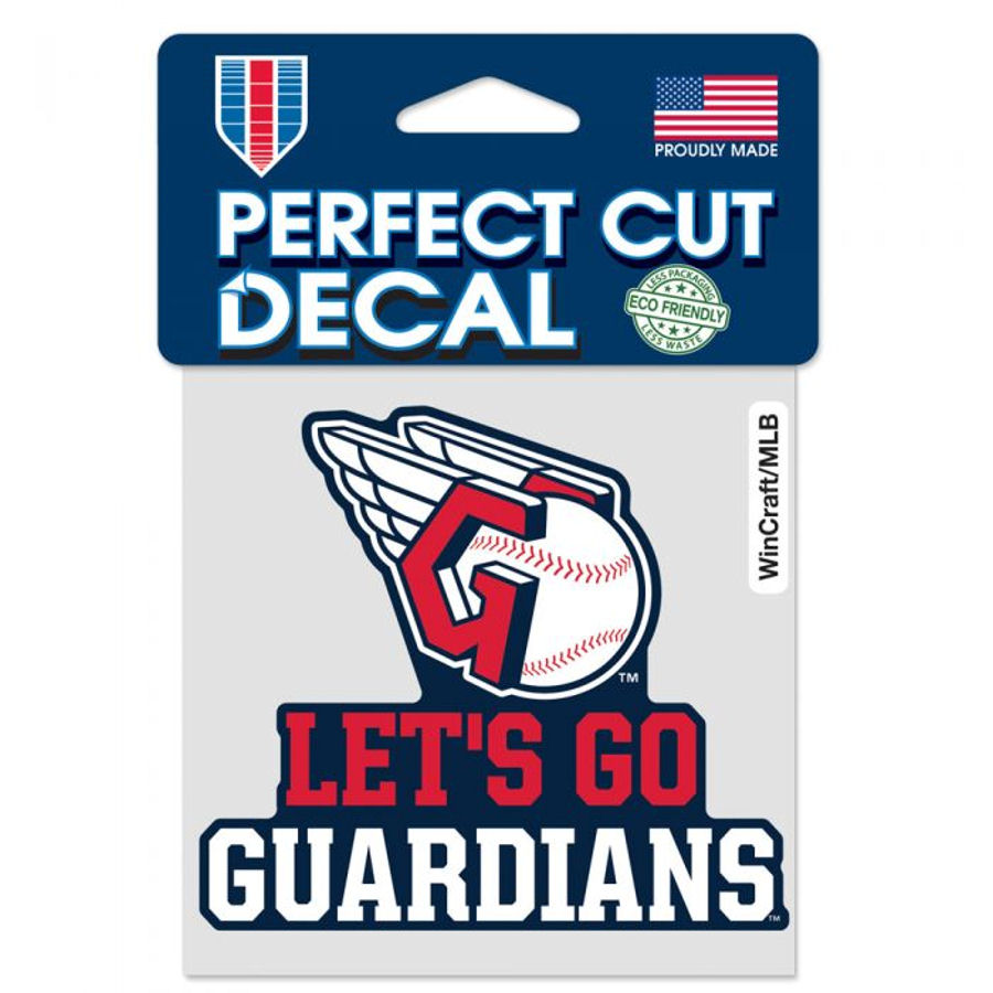 Cleveland Guardians Let's Go Guardians Slogan - 4x4 Die Cut Decal at ...