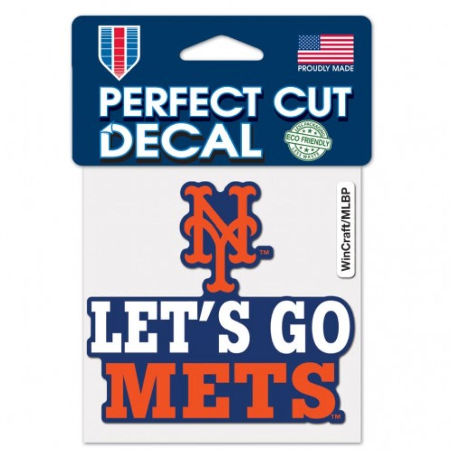 New York Mets Let's Go Mets Slogan - 4x4 Die Cut Decal at Sticker Shoppe