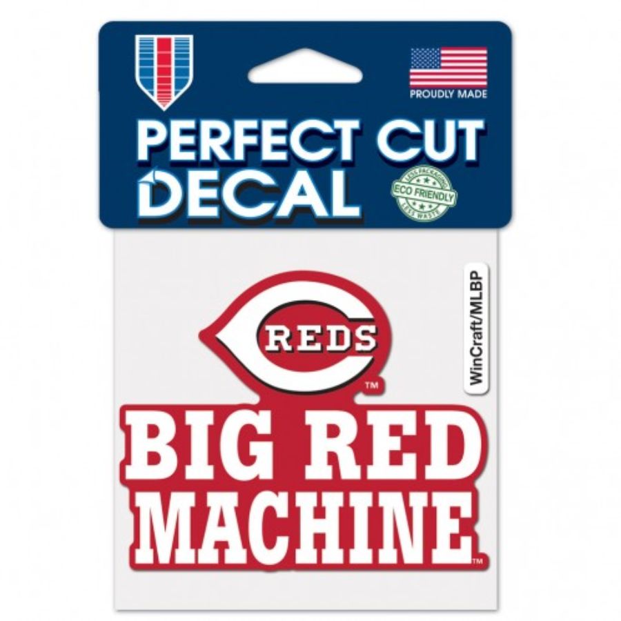 Cincinnati Reds Big Red Machine Slogan - 4x4 Die Cut Decal at Sticker ...