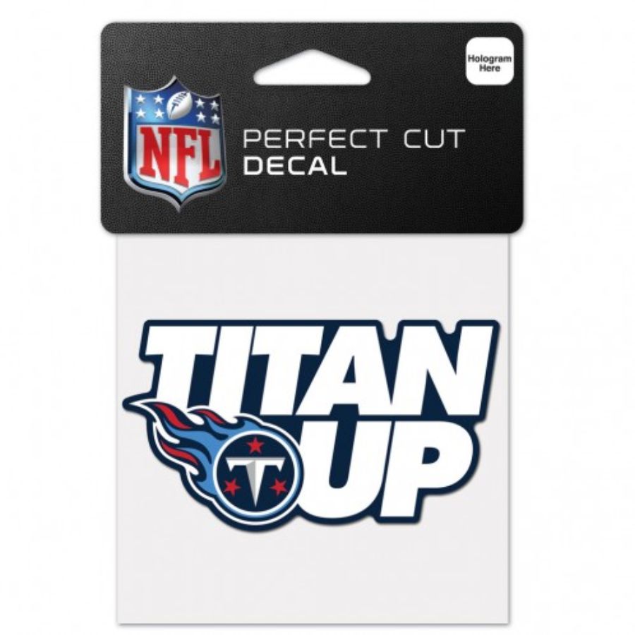 Tennessee Titans Titan Up Slogan - 4x4 Die Cut Decal at Sticker Shoppe