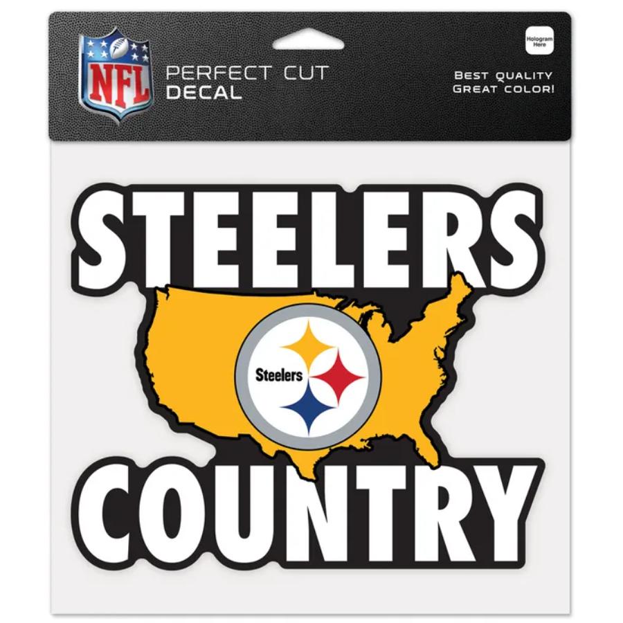 Pittsburgh Steelers Country - 8x8 Full Color Die Cut Decal at Sticker ...