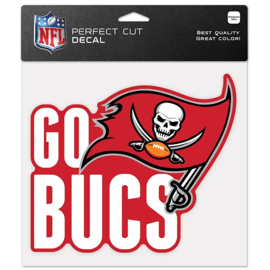 Tampa Bay Buccaneers Go Bucs - 8x8 Full Color Die Cut Decal at Sticker ...