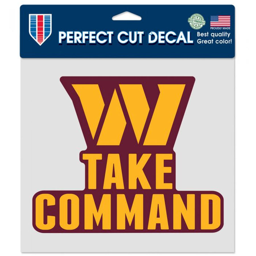 Washington Commanders Take Command Slogan - 8x8 Full Color Die Cut ...