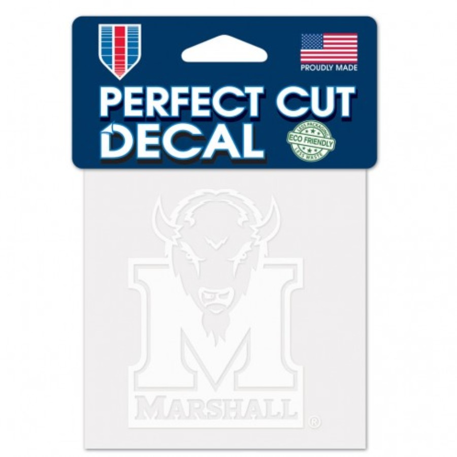 Marshall University Thundering Herd - 4x4 White Die Cut Decal at ...