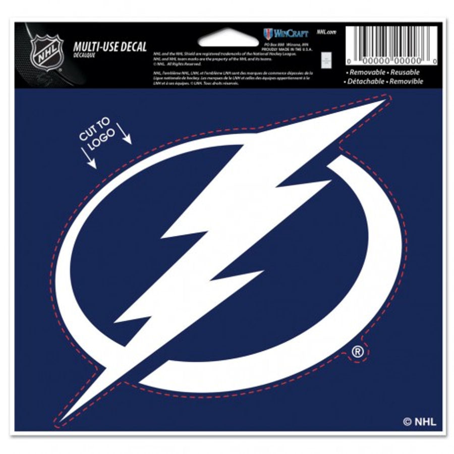 Tampa Bay Lightning - 4.5x5.75 Die Cut Multi Use Ultra Decal at Sticker ...