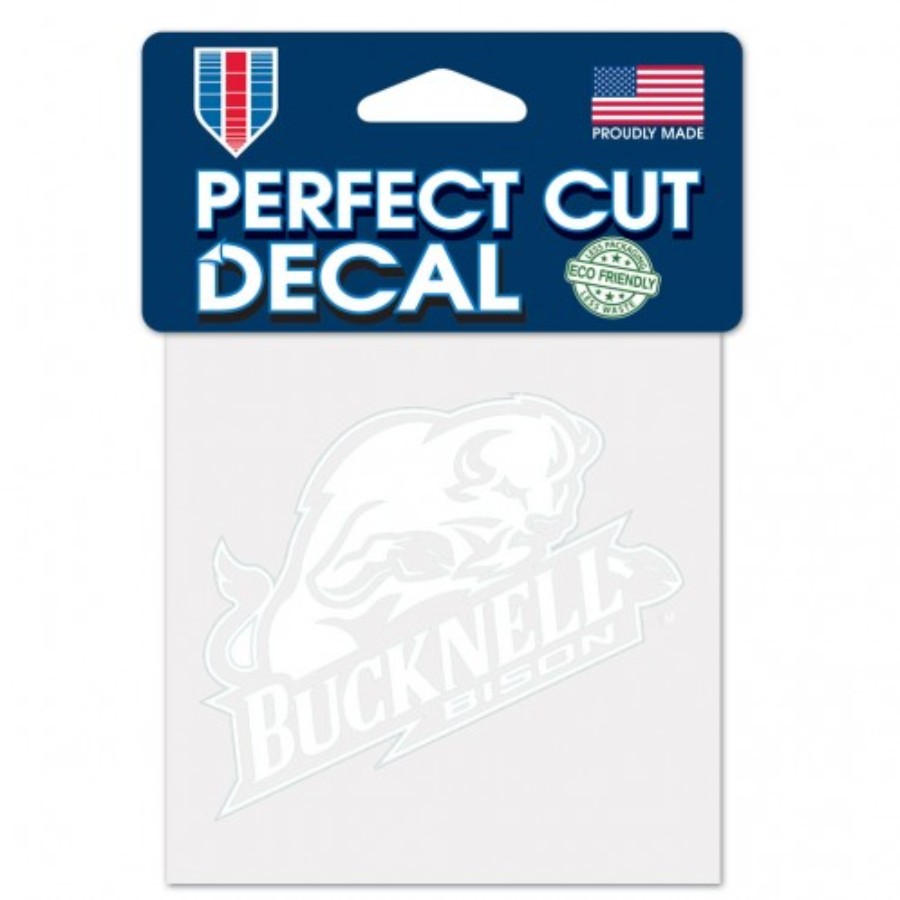 Bucknell University Bison - 4x4 White Die Cut Decal at Sticker Shoppe