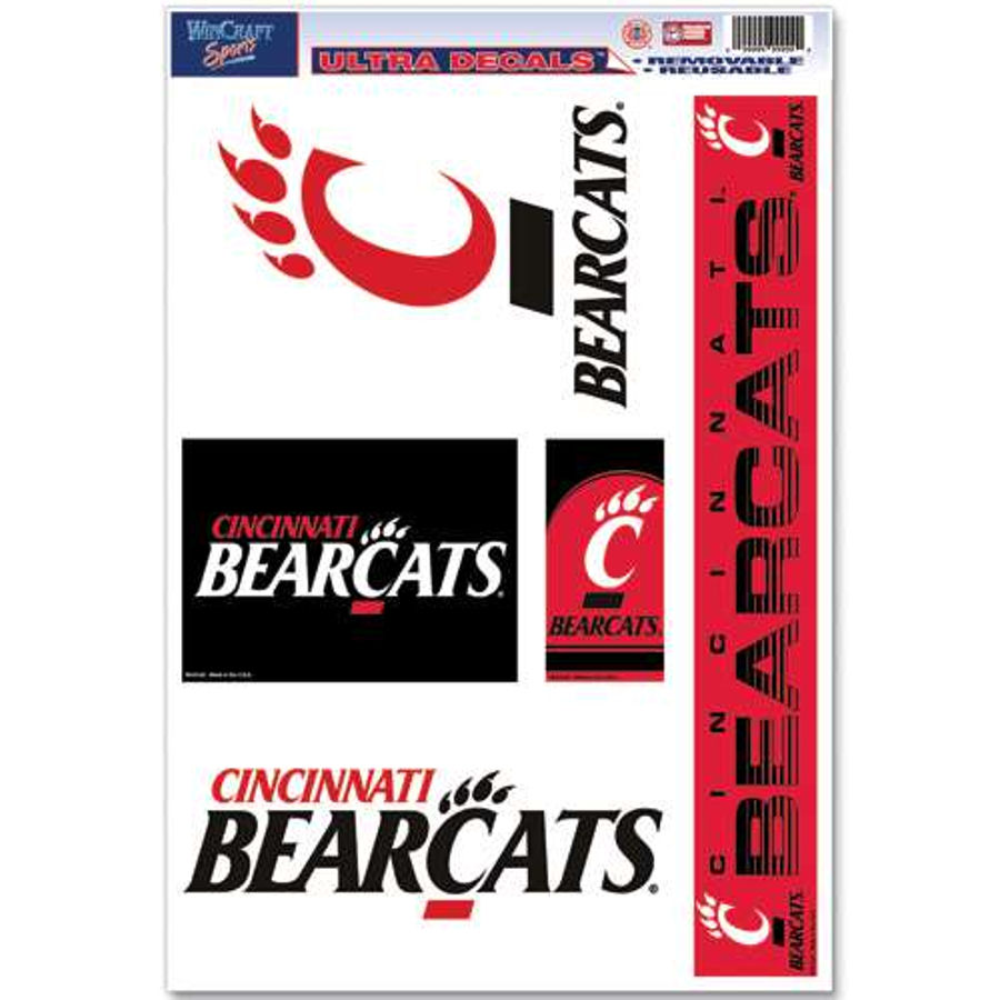 University Of Cincinnati Bearcats - Set of 5 Ultra Decals at Sticker Shoppe