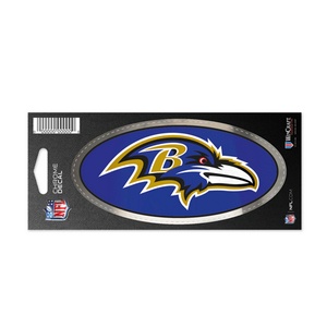Baltimore Ravens - 3x7 Oval Chrome Decal at Sticker Shoppe