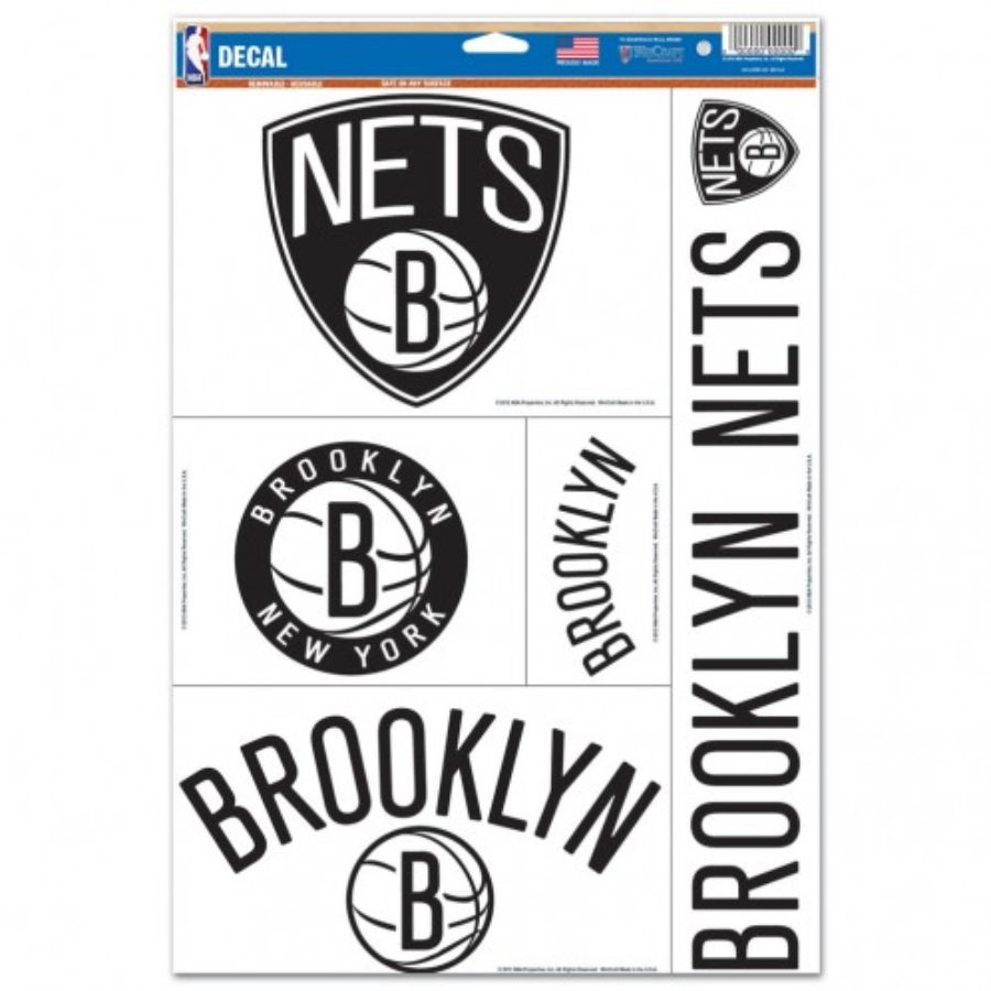 Brooklyn Nets - Set of 5 Ultra Decals at Sticker Shoppe