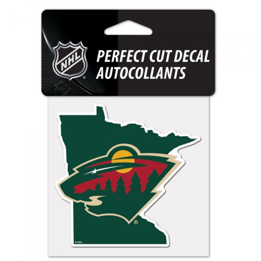 Minnesota Wild Home State Minnesota - 4x4 Die Cut Decal at Sticker Shoppe
