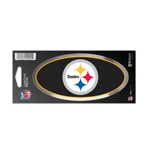 Pittsburgh Steelers - 3x7 Oval Chrome Decal at Sticker Shoppe