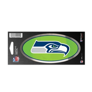 Seattle Seahawks - 3x7 Oval Chrome Decal at Sticker Shoppe
