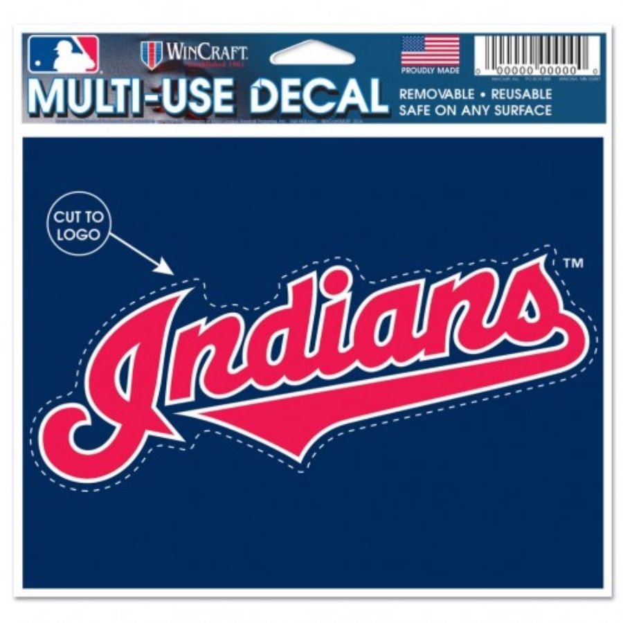 Cleveland Indians Wordmark Script Logo - 4.5x5.75 Die Cut Multi Use ...