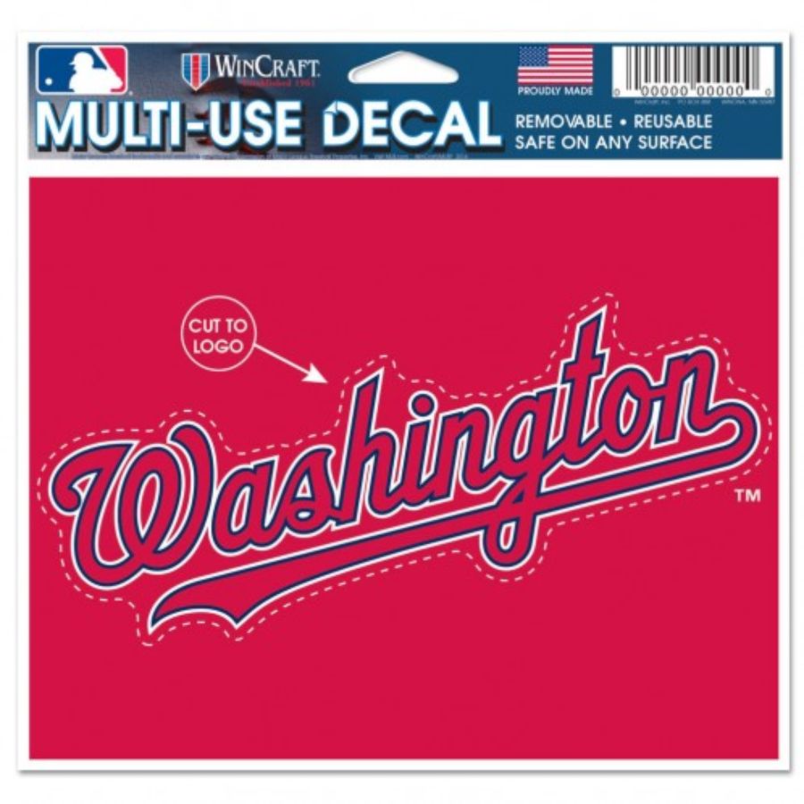 Washington Nationals Script Logo - 4.5x5.75 Die Cut Multi Use Ultra ...