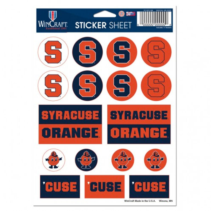 Syracuse University Orange - 5x7 Sticker Sheet at Sticker Shoppe