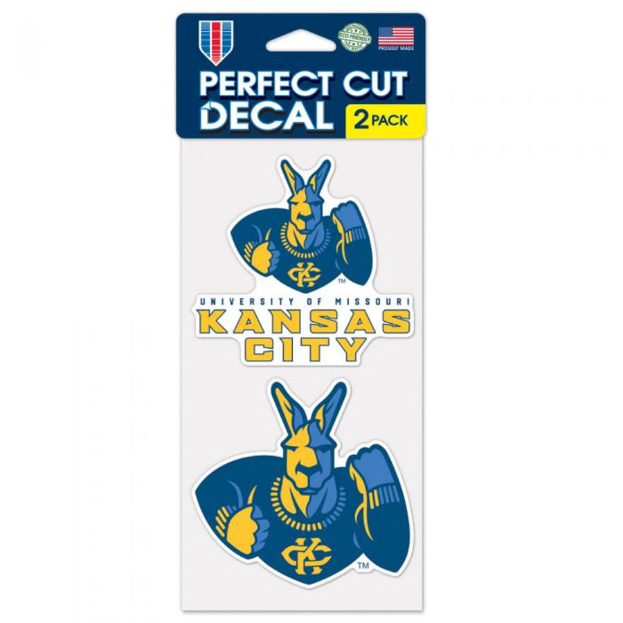 University Of Missouri-Kansas City Kangaroos - Set of Two 4x4 Die Cut ...