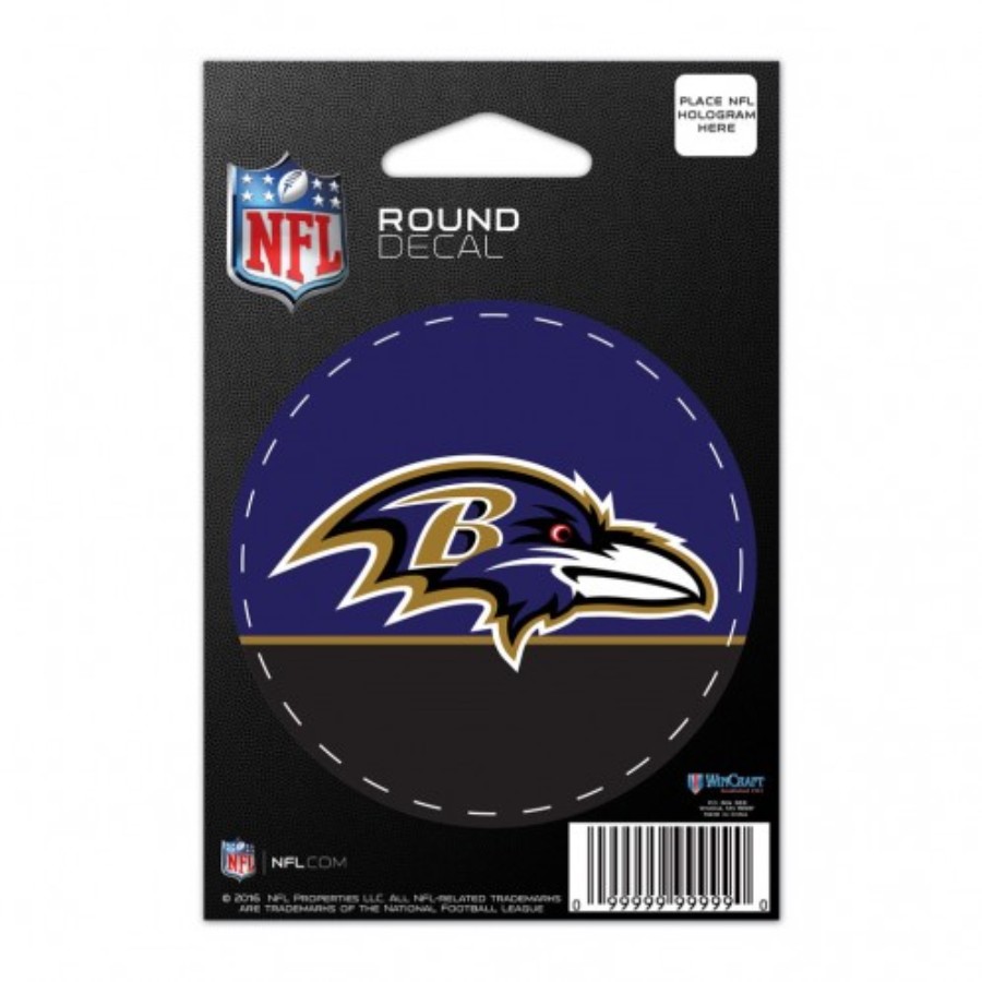 Baltimore Ravens - 3x3 Round Vinyl Sticker at Sticker Shoppe