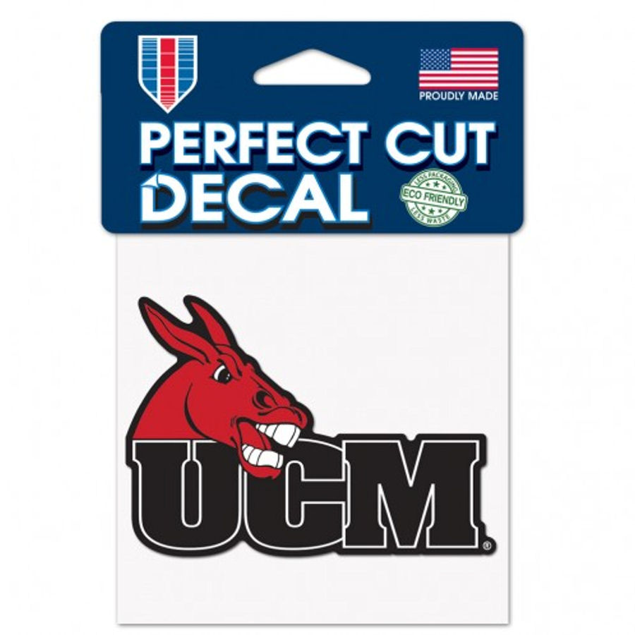 University Of Central Missouri Mules - 4x4 Die Cut Decal at Sticker Shoppe