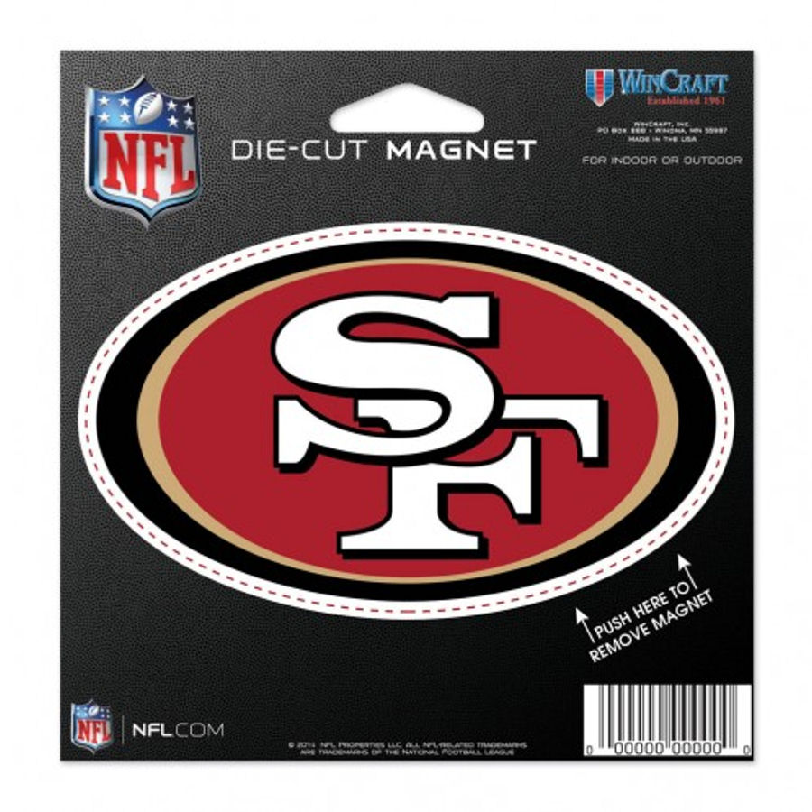 San Francisco 49ers - 4.5" Die Cut Logo Magnet at Sticker Shoppe