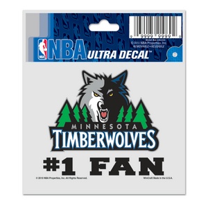 Minnesota Timberwolves #1 Fan - 3x4 Ultra Decal at Sticker Shoppe