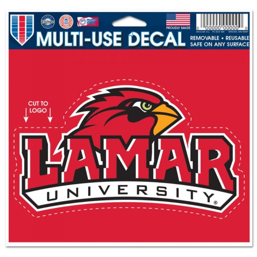 Lamar University Cardinals - 4.5x5.75 Die Cut Ultra Decal at Sticker Shoppe