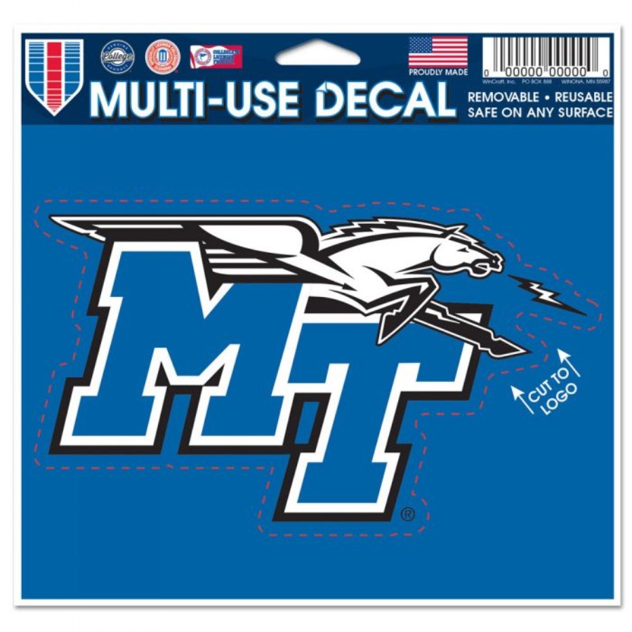 Middle Tennessee State University Blue Raiders - 4.5x5.75 Die Cut Ultra ...