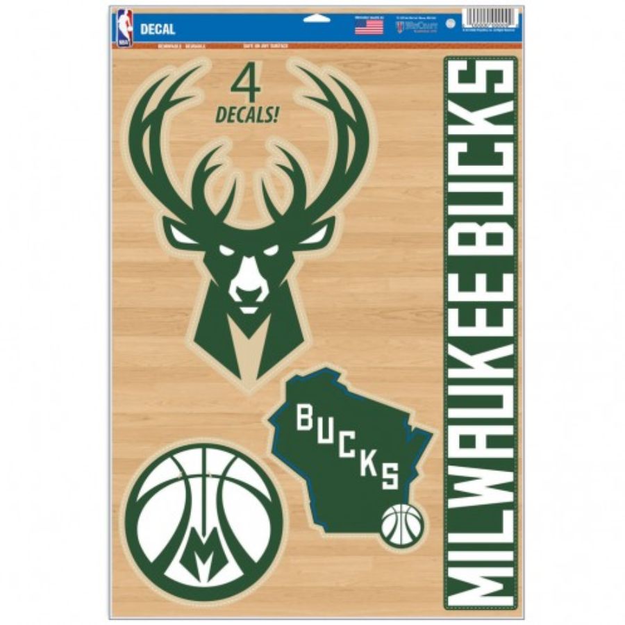 Milwaukee Bucks - Set of 4 Ultra Decals at Sticker Shoppe