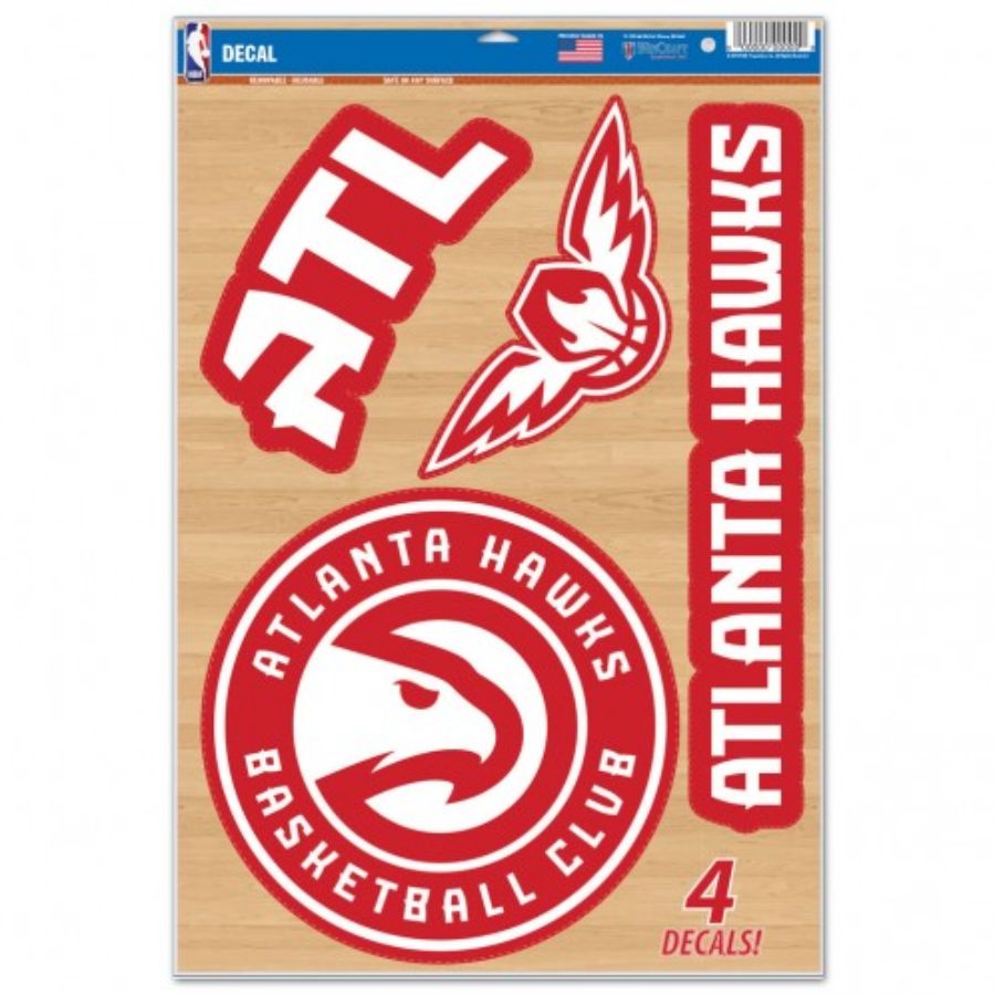 Atlanta Hawks - Set of 4 Ultra Decals at Sticker Shoppe