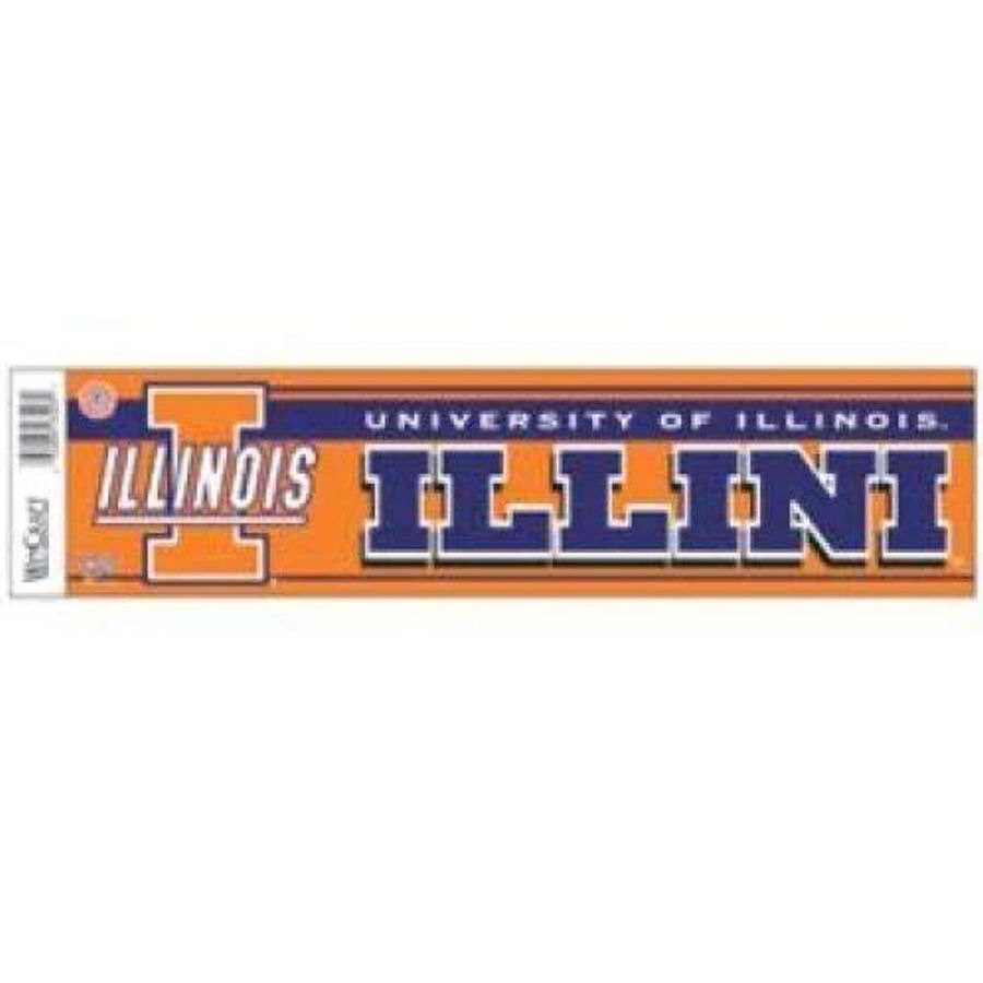 University Of Illinois Fighting Illini - 3x12 Bumper Sticker Strip at ...